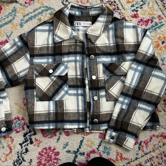 Zara | Jackets & Coats | Zara Crop Shacket | Poshmark